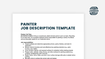 Painter Job Description Template and Best Practices Guide