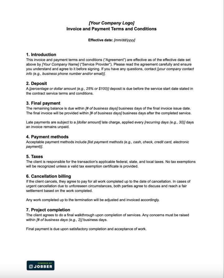4 Terms and Conditions Templates for Service Businesses
