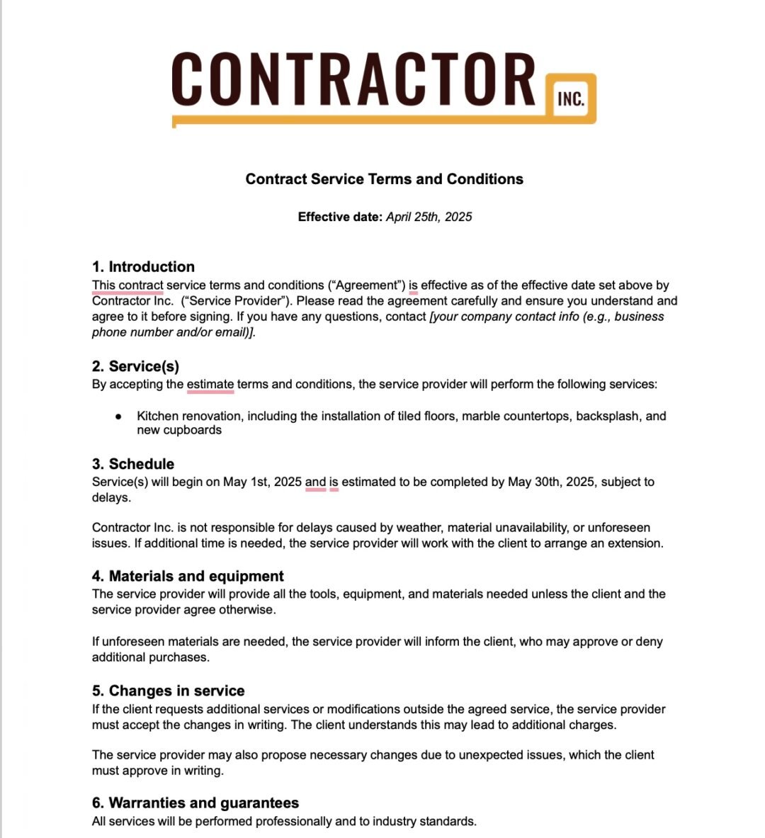 4 Terms and Conditions Templates for Service Businesses
