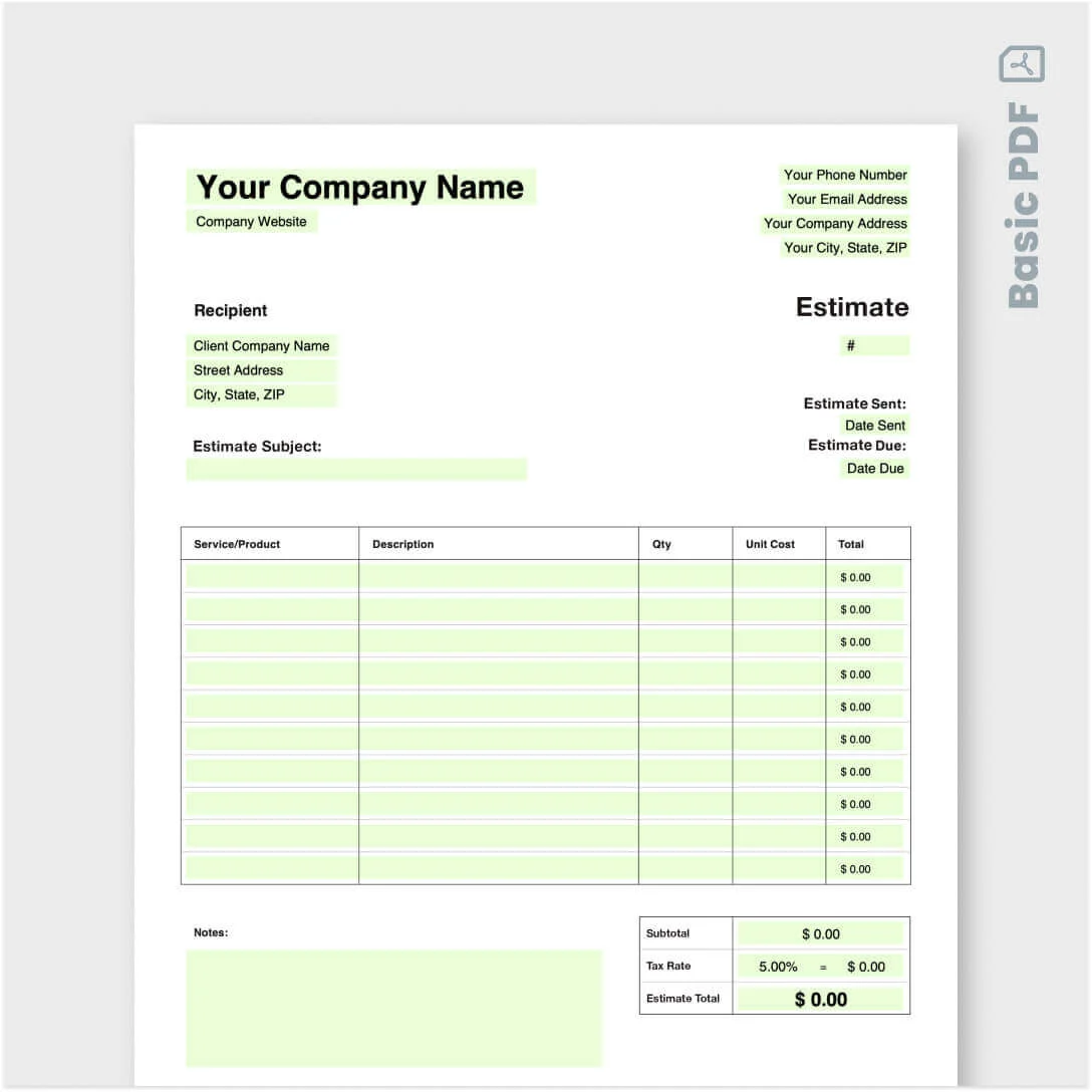 Free Appliance Repair Estimate Template - Download Now | Jobber